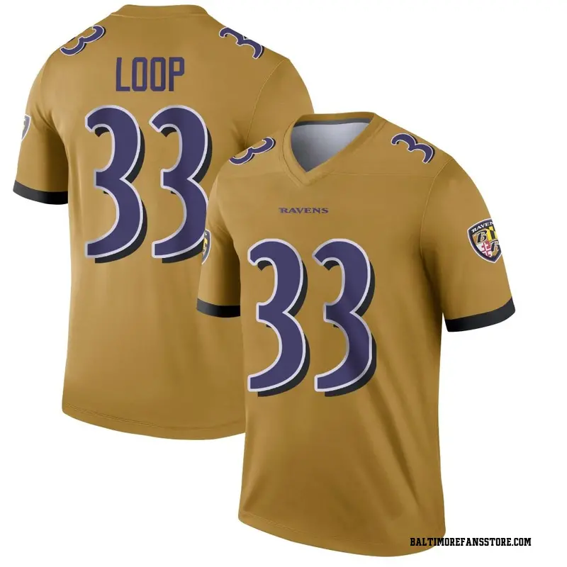 Youth Gold Legend Tyler Loop Baltimore Inverted Jersey
